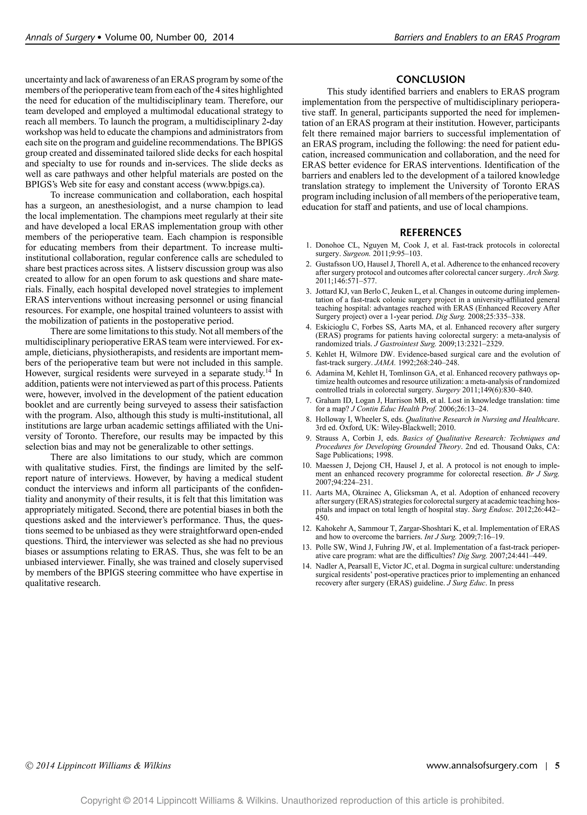 A Qualitative Study to Understand the Barriers and Enablers in ...