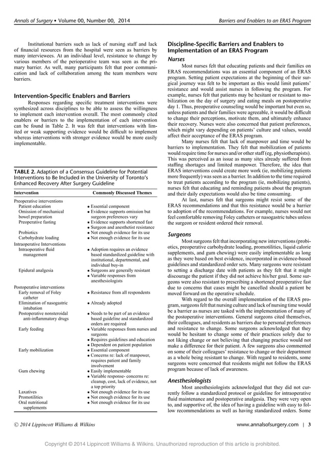 A Qualitative Study to Understand the Barriers and Enablers in ...