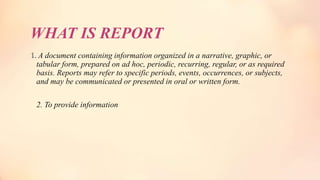 A quality full report containts | PPTX