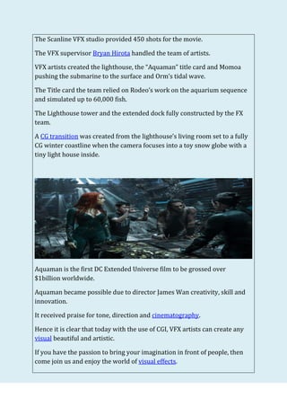 Aquaman Vfx Reel Shows Underwater City Of Atlantis Come Alive | PDF