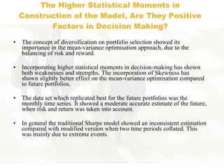 A Quantitative Risk Optimization Of Markowitz Model | PPT