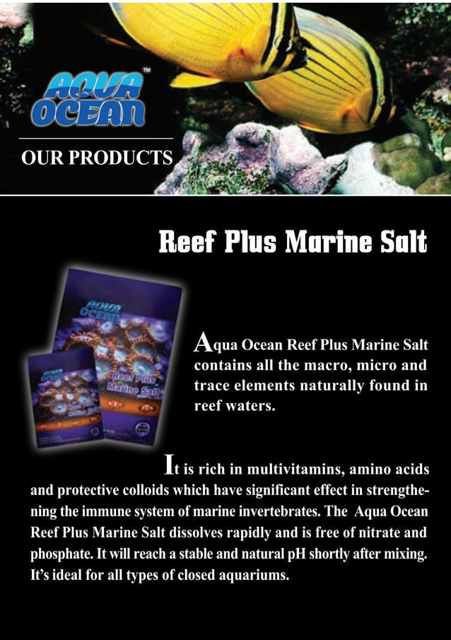 Aqua Ocean - Marine Sea Salt Product Brochure 2014 | PDF