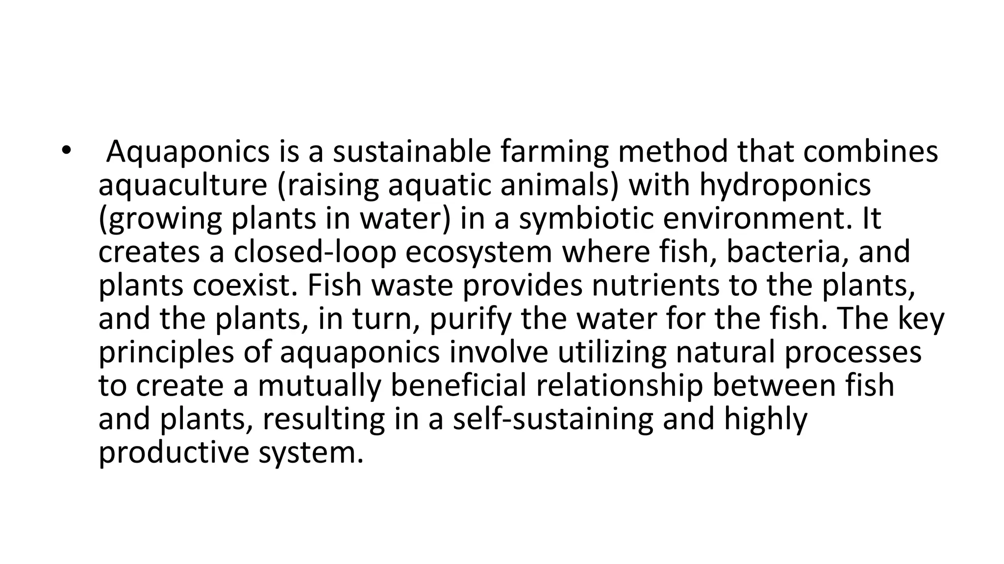 aquaponics definition and principles .pptx