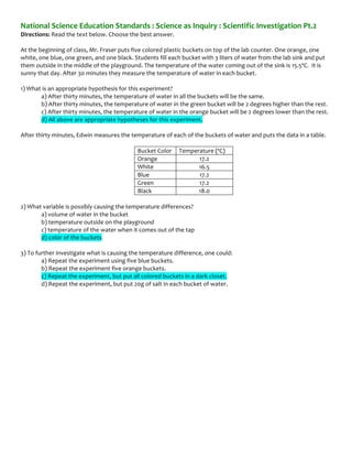 Science of Aquaponics - Test 1:Teacher's Edition | PDF