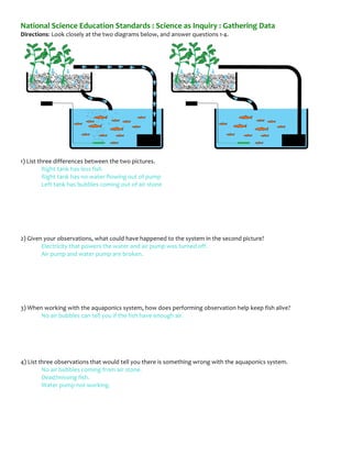 Science of Aquaponics - Test 1:Teacher's Edition | PDF