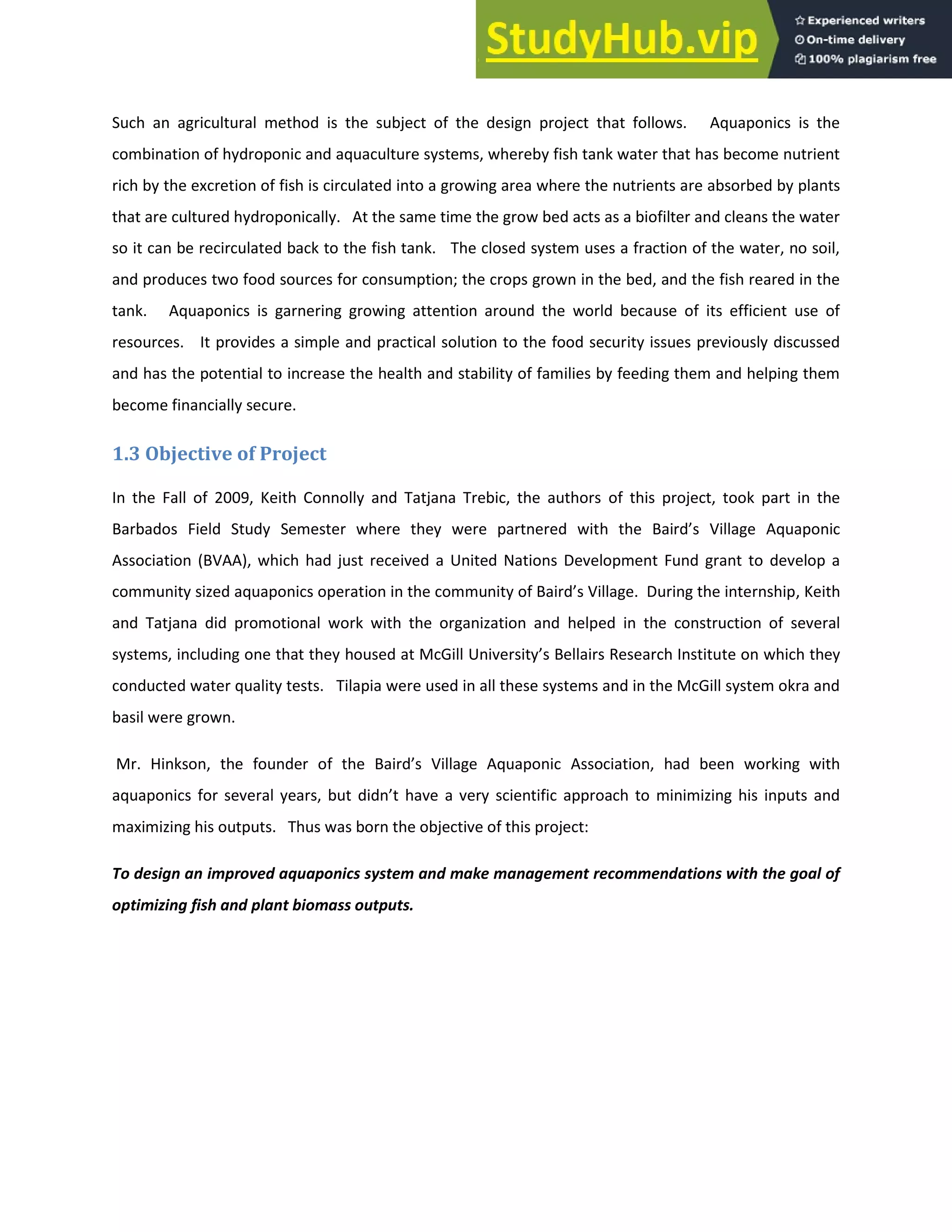 Aquaponics Design | PDF