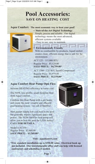 Aqua Pool 2019 Early Buy Catalog | PPT | Free Download