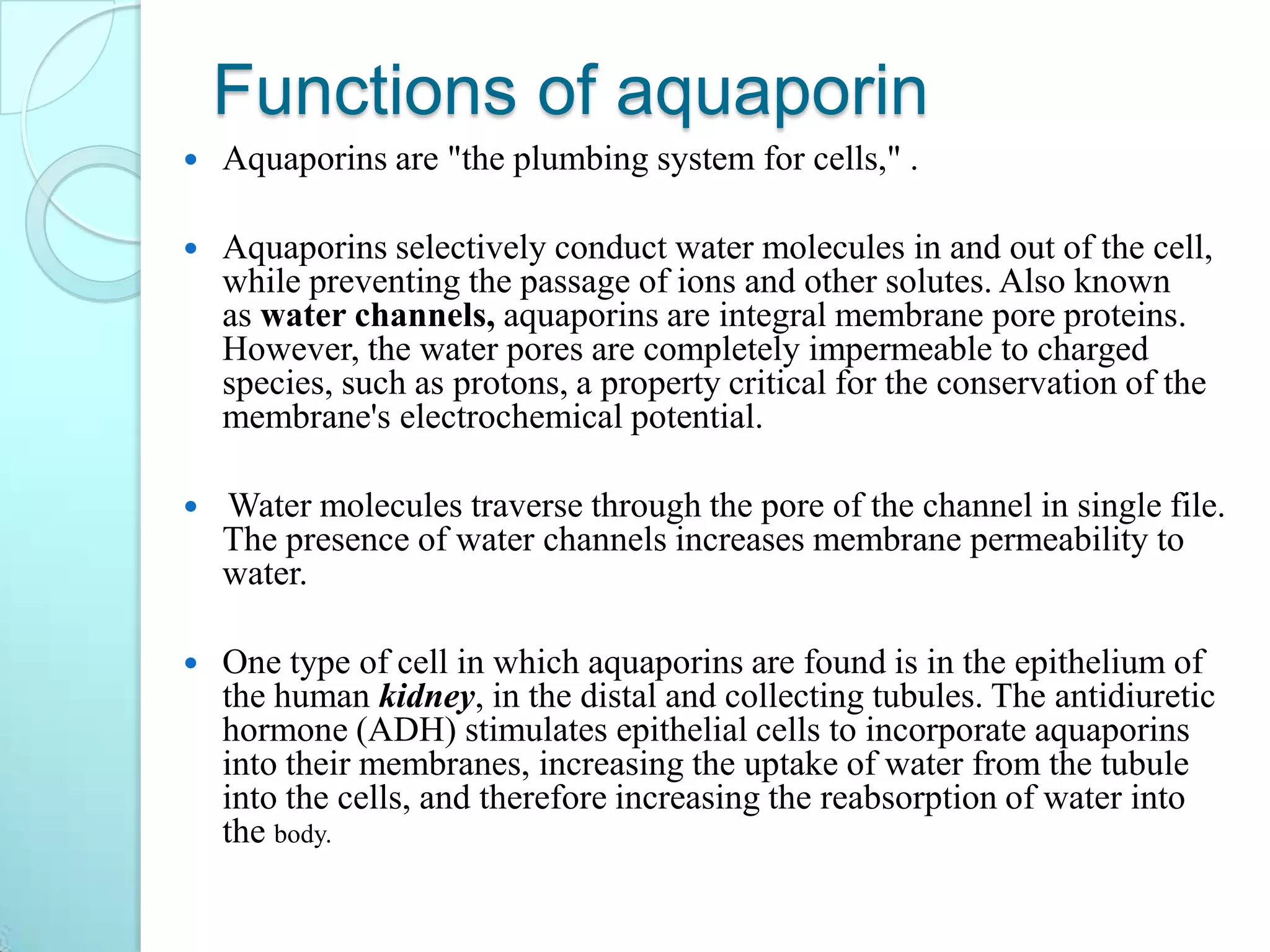 Aquaporins | PPTX