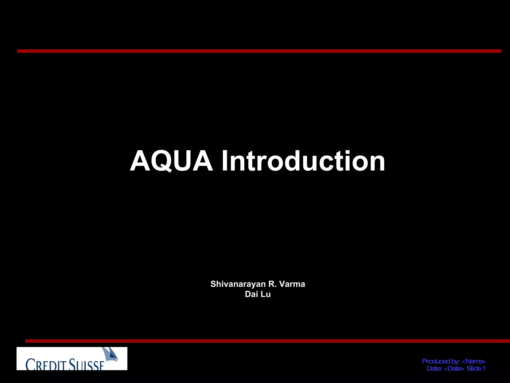 Aqua presentation | PPT