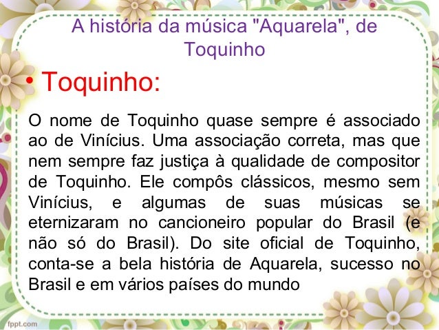 Aquarela - Toquinho - Escola APP - Prof.ª Gecieny