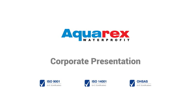 Aquarex - Corporate presentation 2018 | PPT