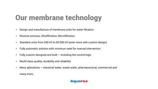 Aquarex - Corporate presentation 2018 | PDF
