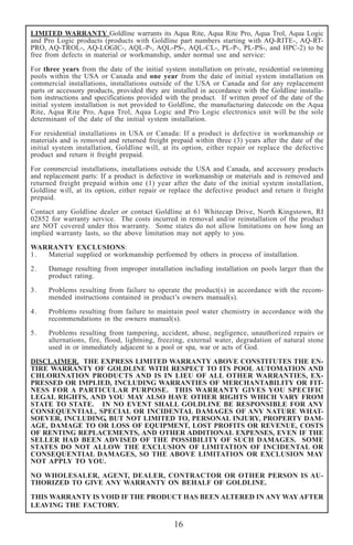 Aqua rite&aquarite manual | PPT