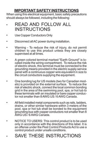 Aqua rite&aquarite manual | PPT