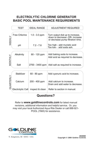 Aqua rite&aquarite manual | PPT