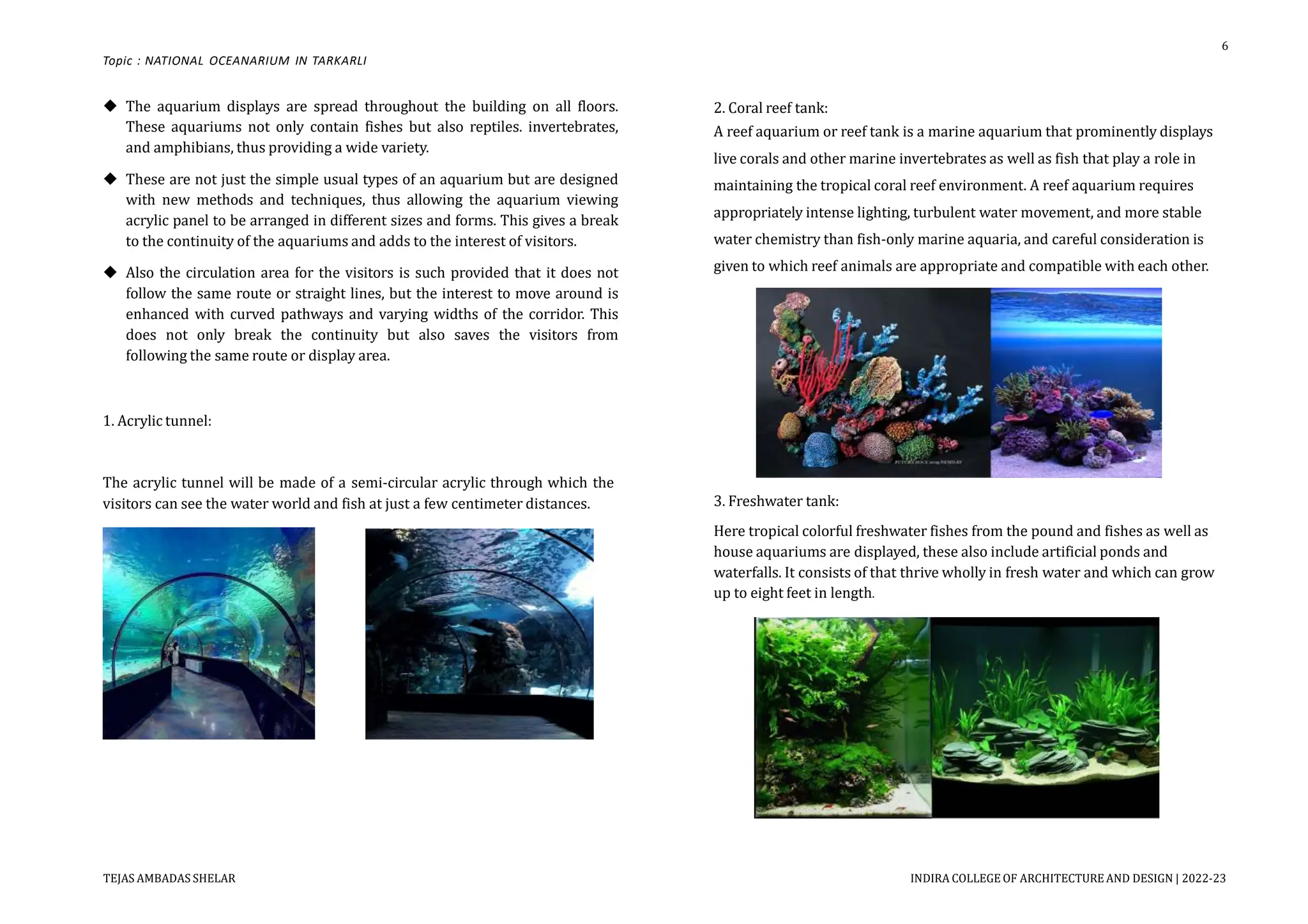 Detailed research on design of aquarium and case studies | PPTX