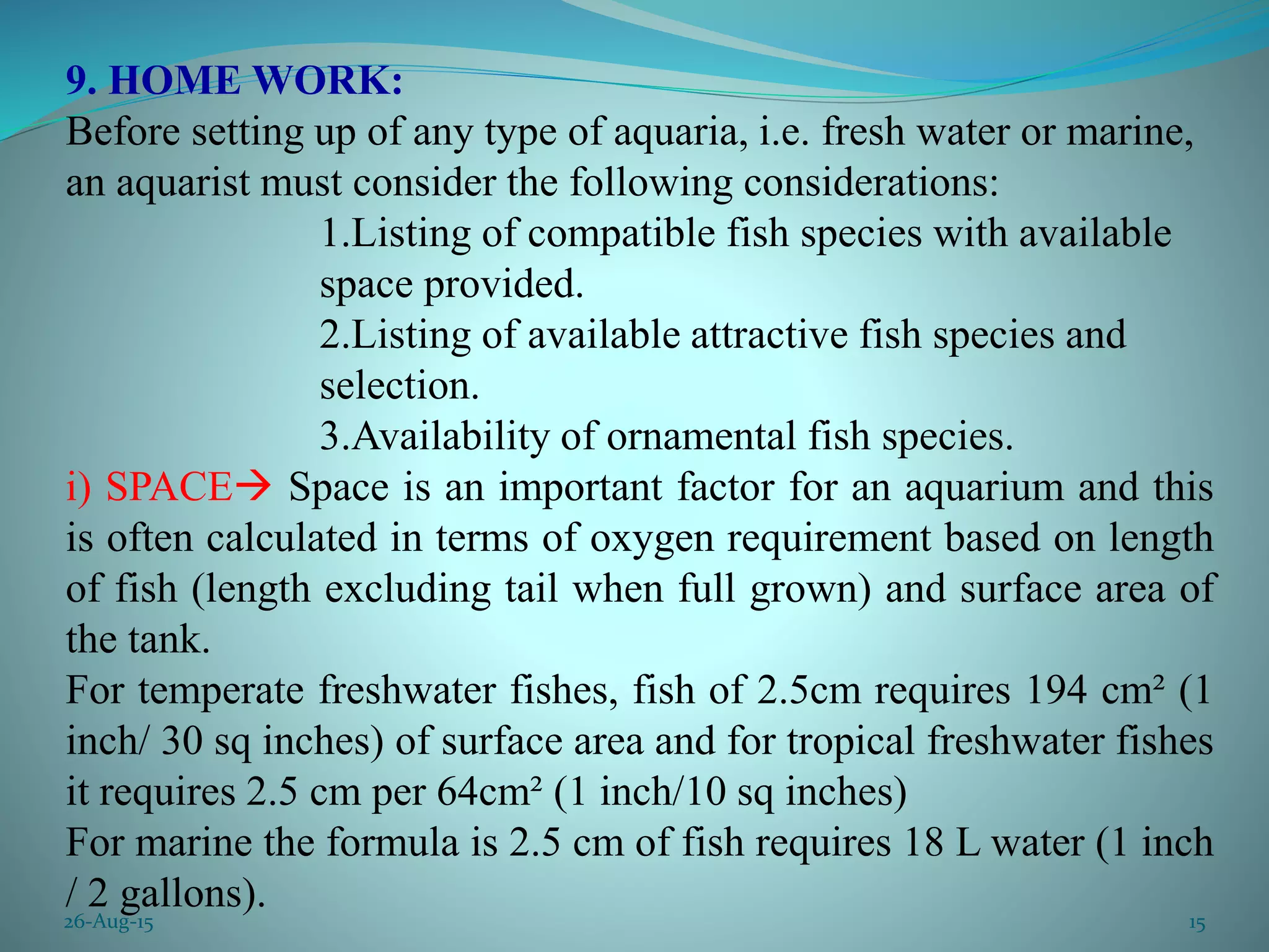 Aquarium and ornamental fish ppt | PPTX