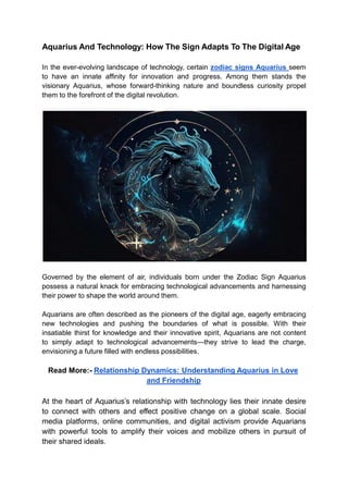 Aquarius And Technology How The Sign Adapts.pptx