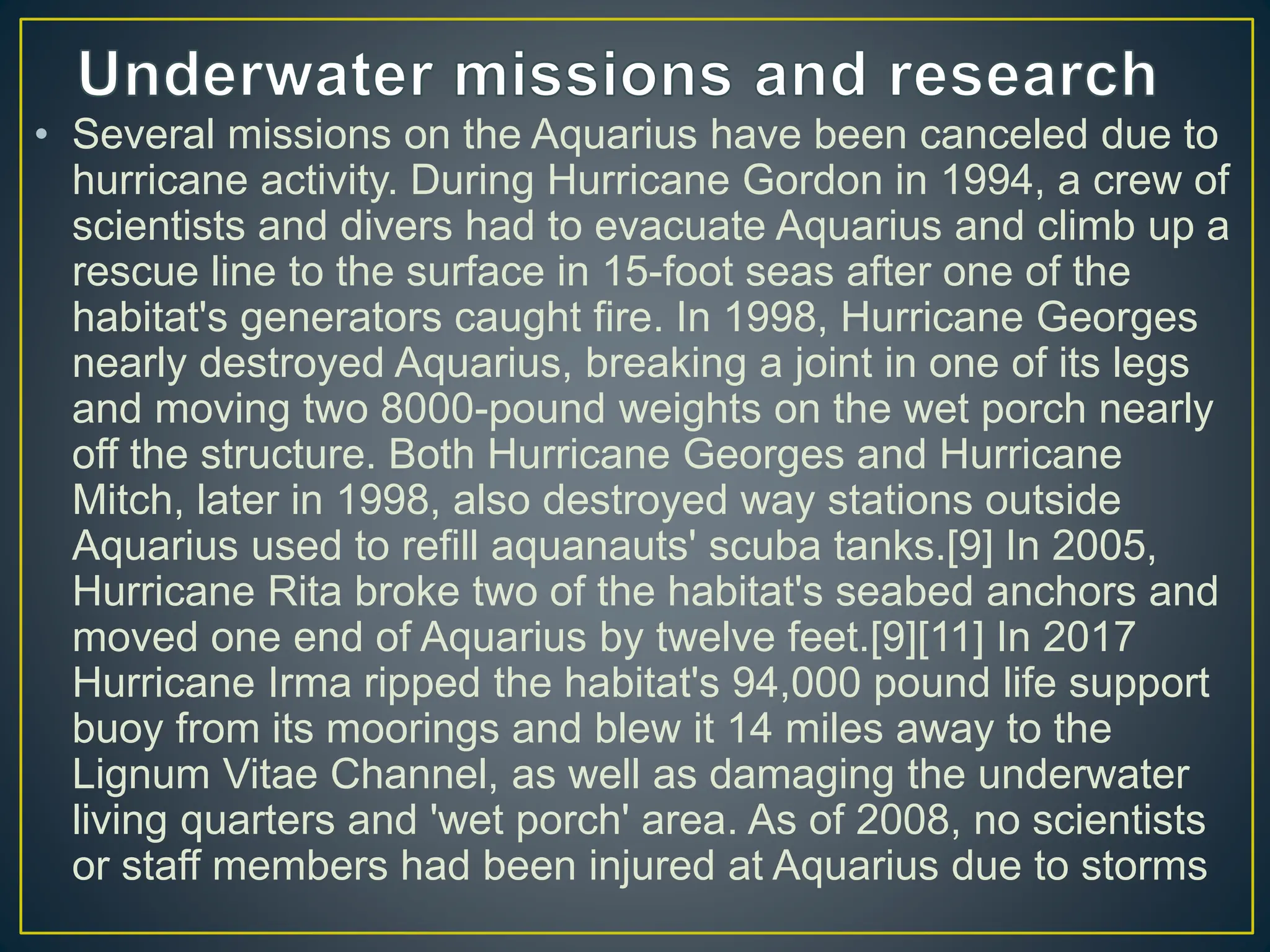 Aquarius Reef BaseAquarius Reef BaseAquarius Reef Base | PPTX