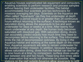 Aquarius Reef BaseAquarius Reef BaseAquarius Reef Base | PPT