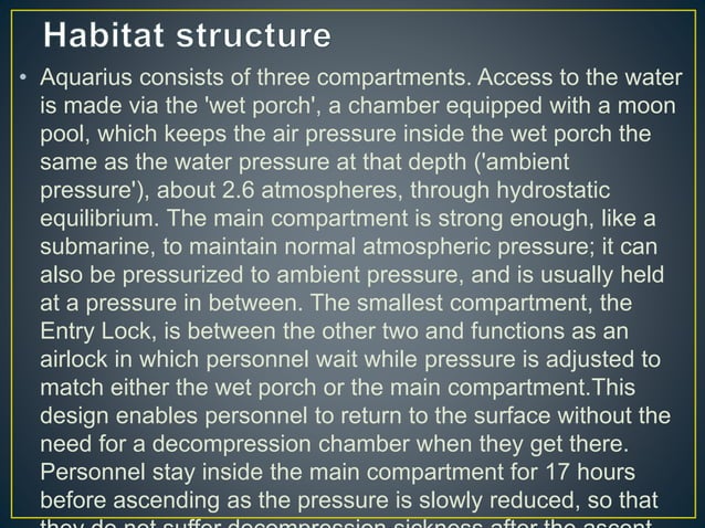 Aquarius Reef BaseAquarius Reef BaseAquarius Reef Base | PPT