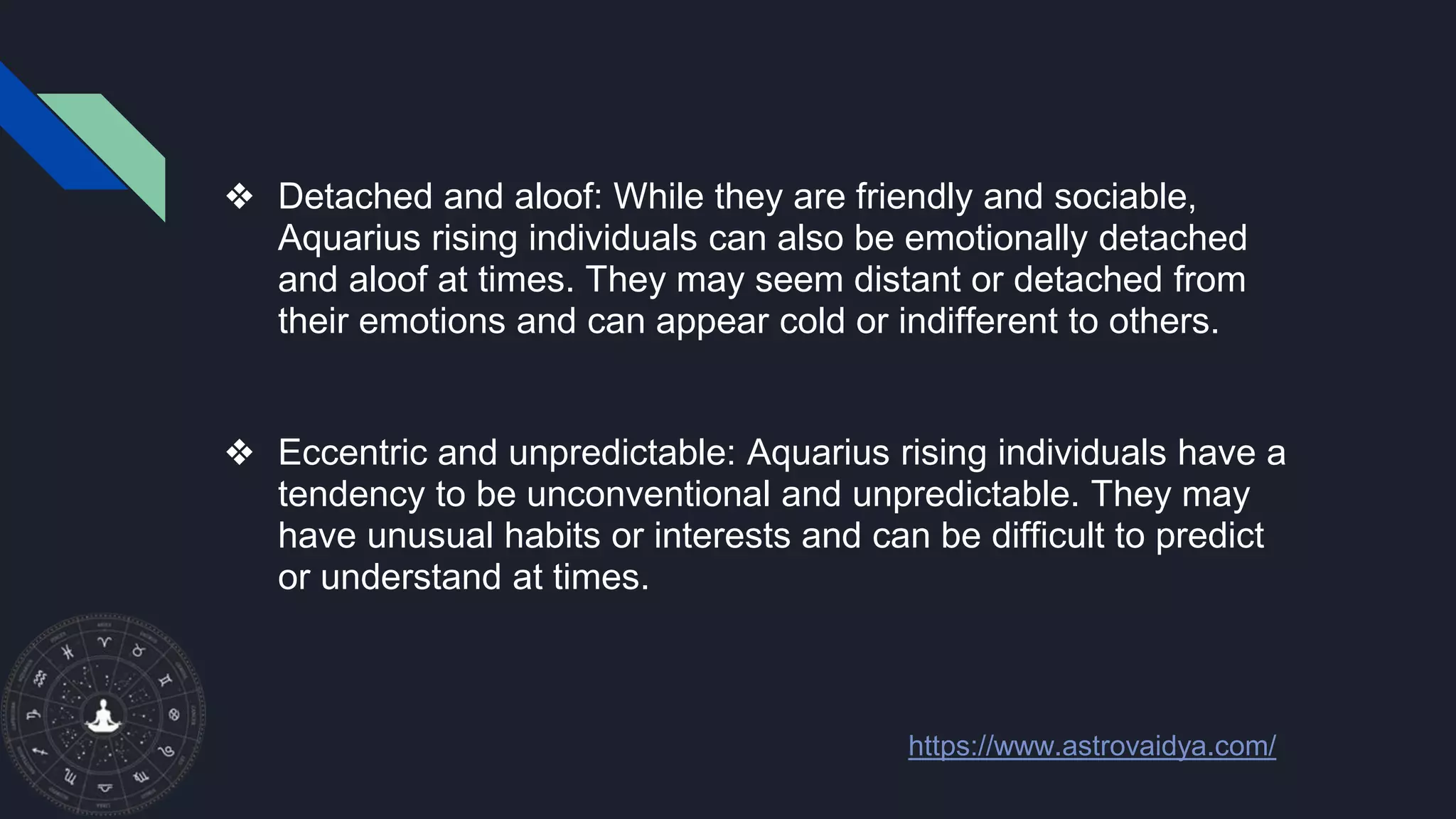 Aquarius Rising Sign meaning | PPTX