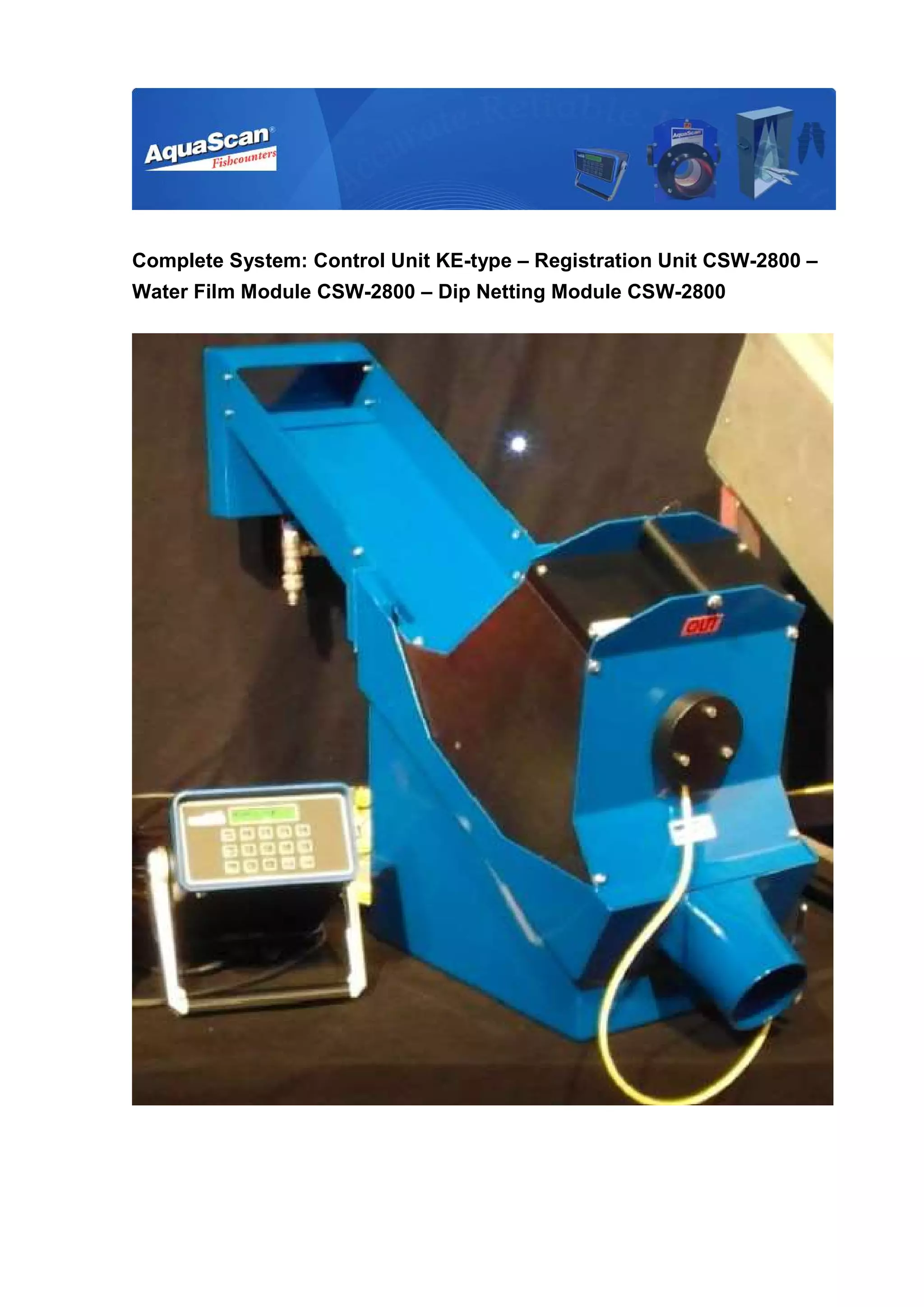 Aqua scan system csw series - english | PDF