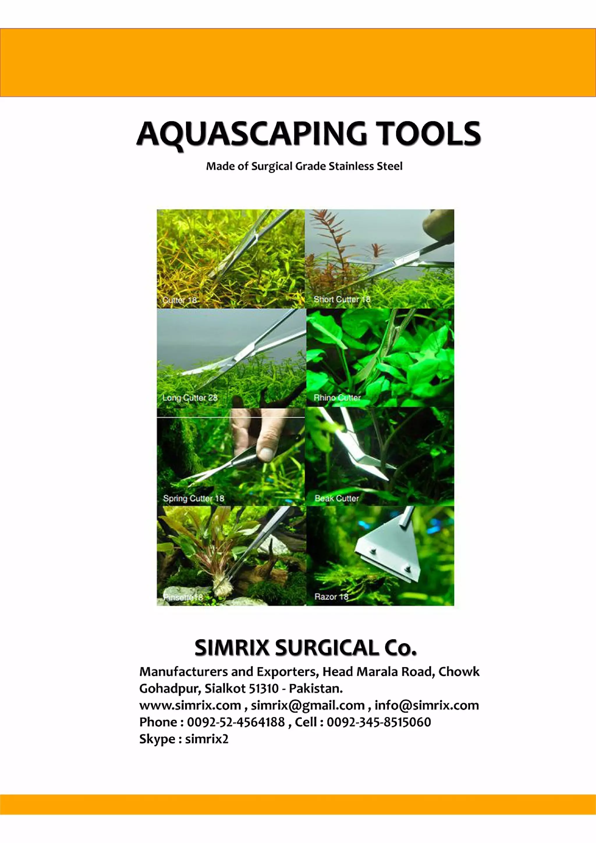Aquascape tools, Aquarium Instruments, Wave Scissors, Spatulas, Spring ...