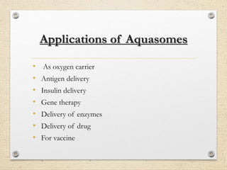 Aquasomes: Basic consideration | PPT