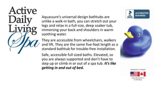 Aquassure ADL Spa Slide-in Bathtub | PPTX