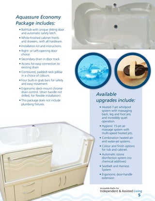Aquassure Brochure Active Living Spa Wheelchair Accessible Slide-in ...