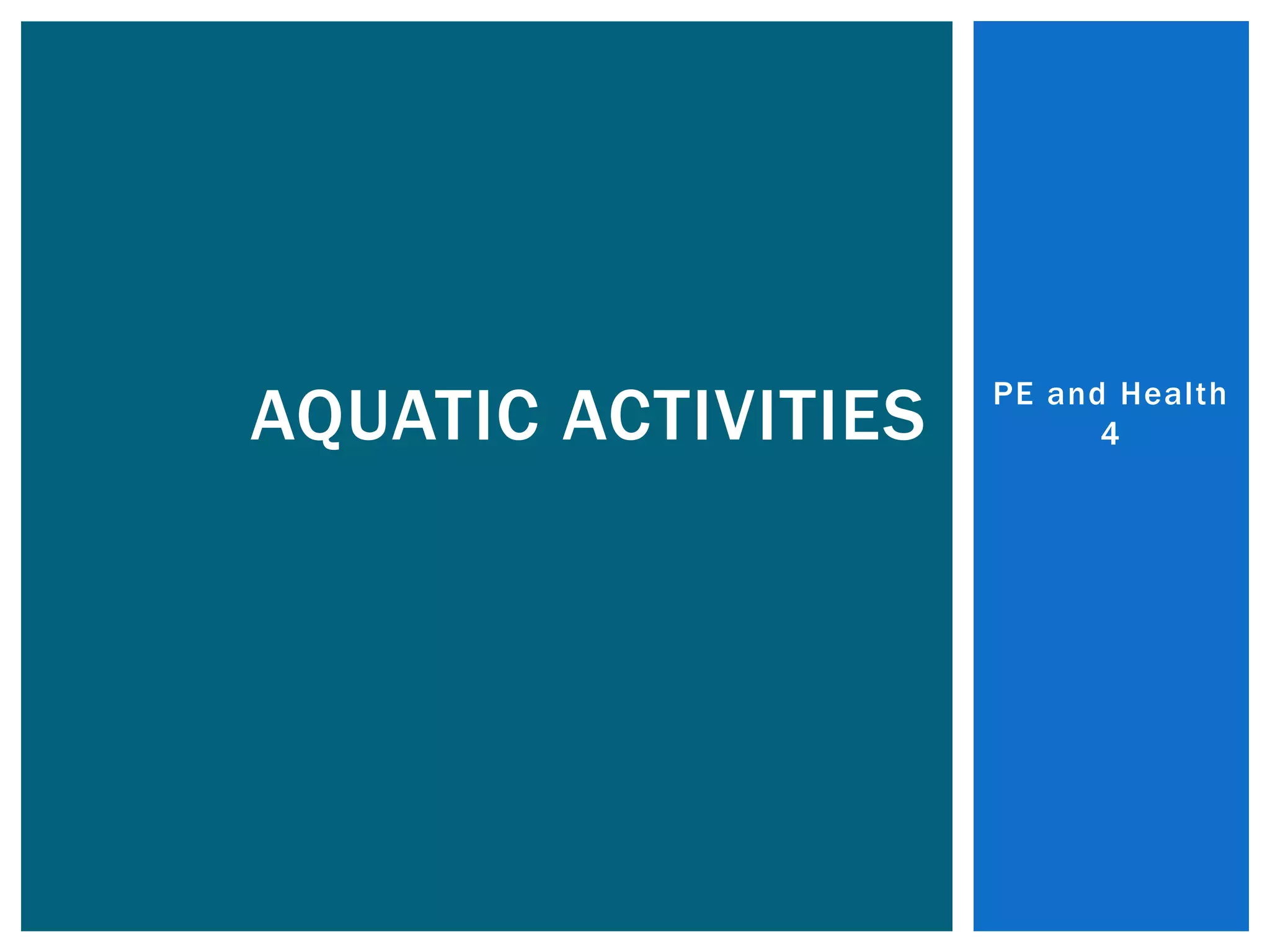 Aquatic activities | PPT