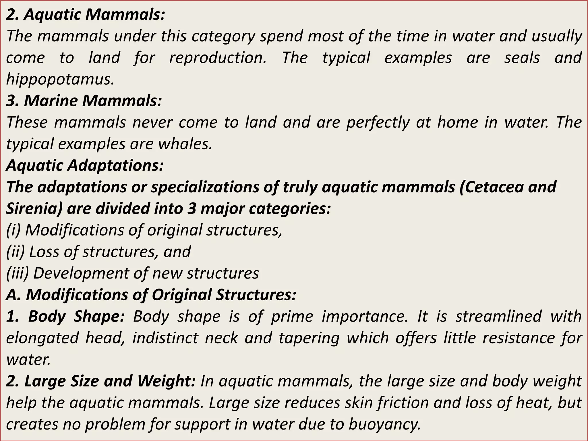 Aquatic adaptations | PPTX