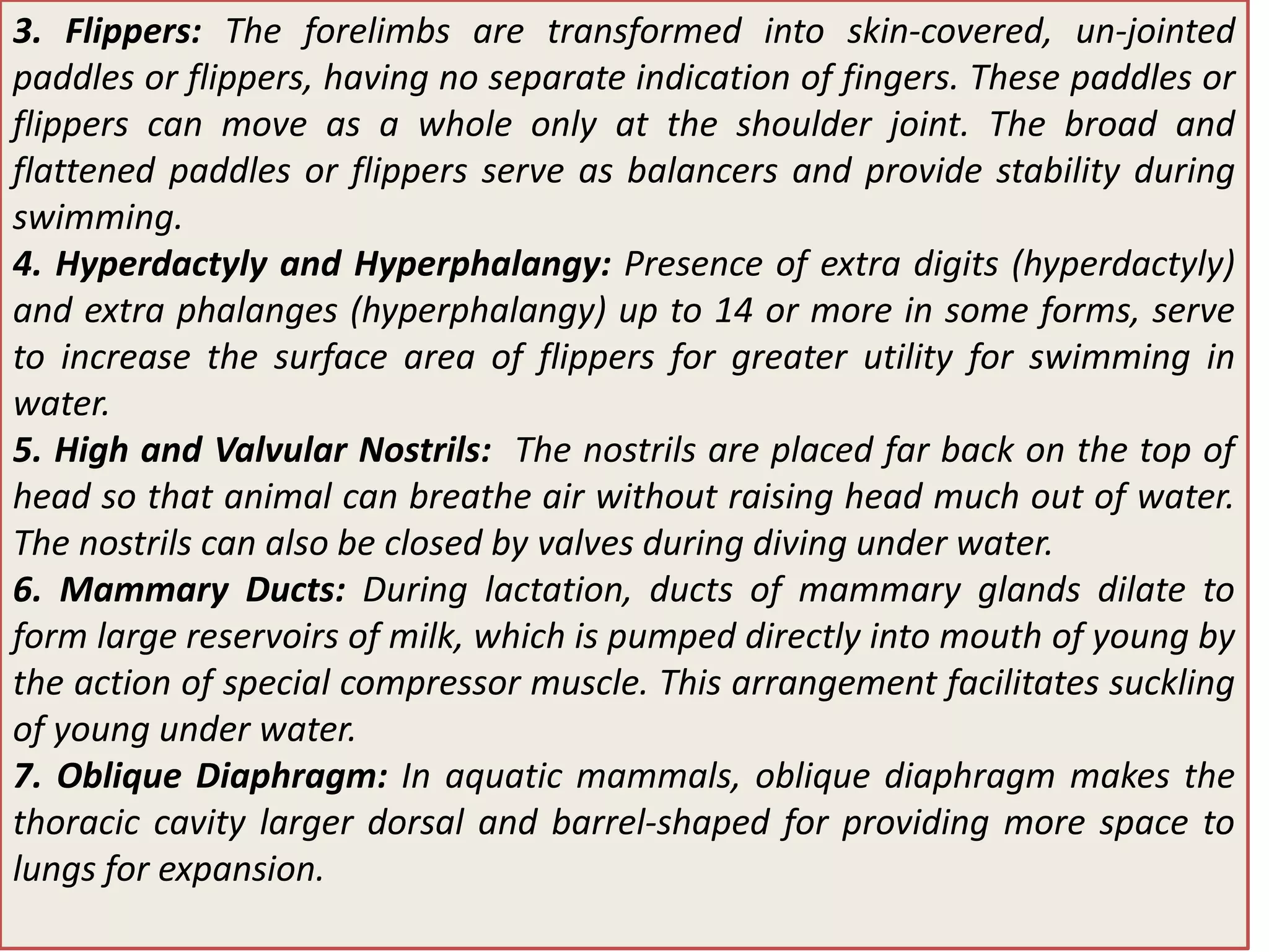 Aquatic adaptations | PPTX