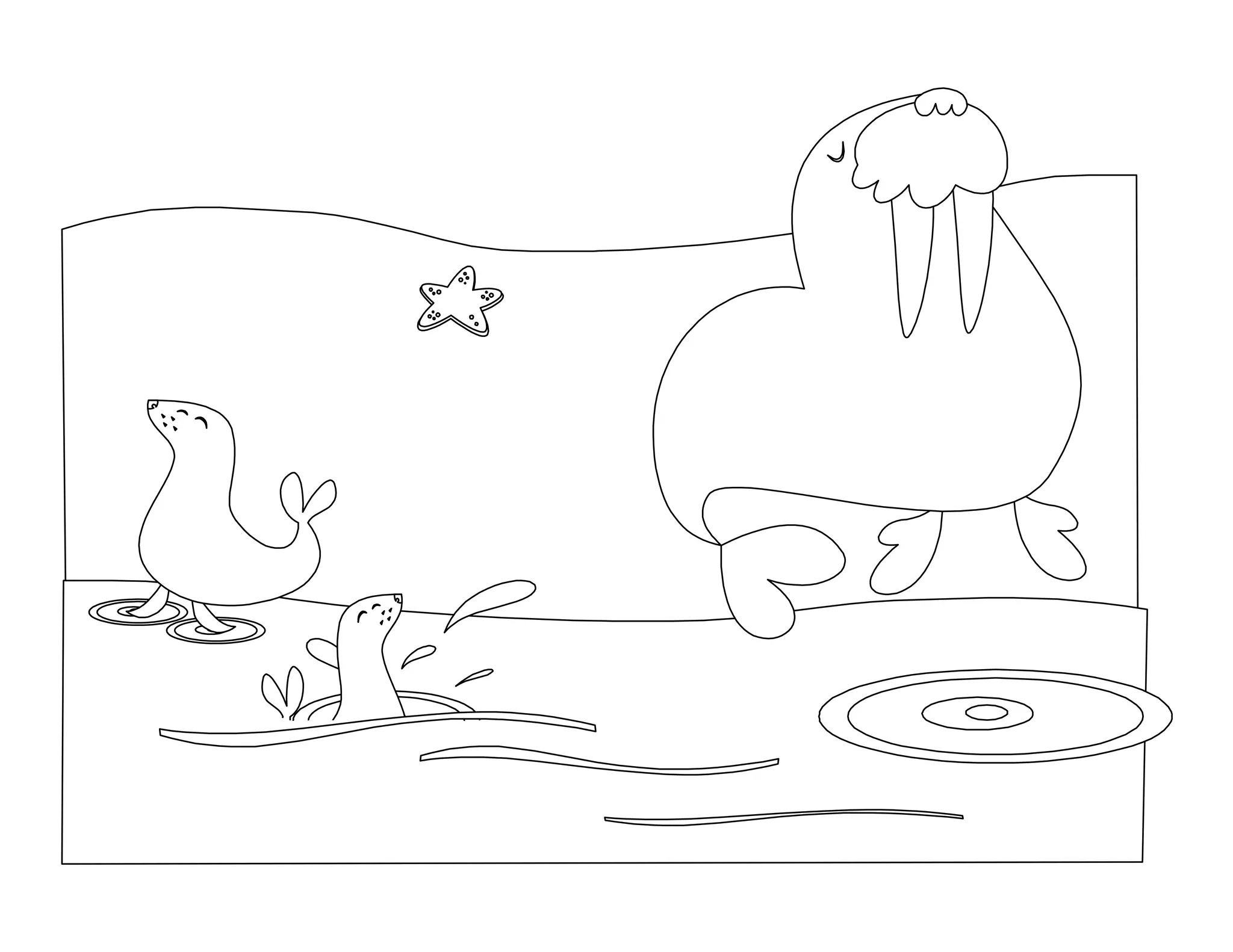Aquatic Animals Coloring Book | PPT