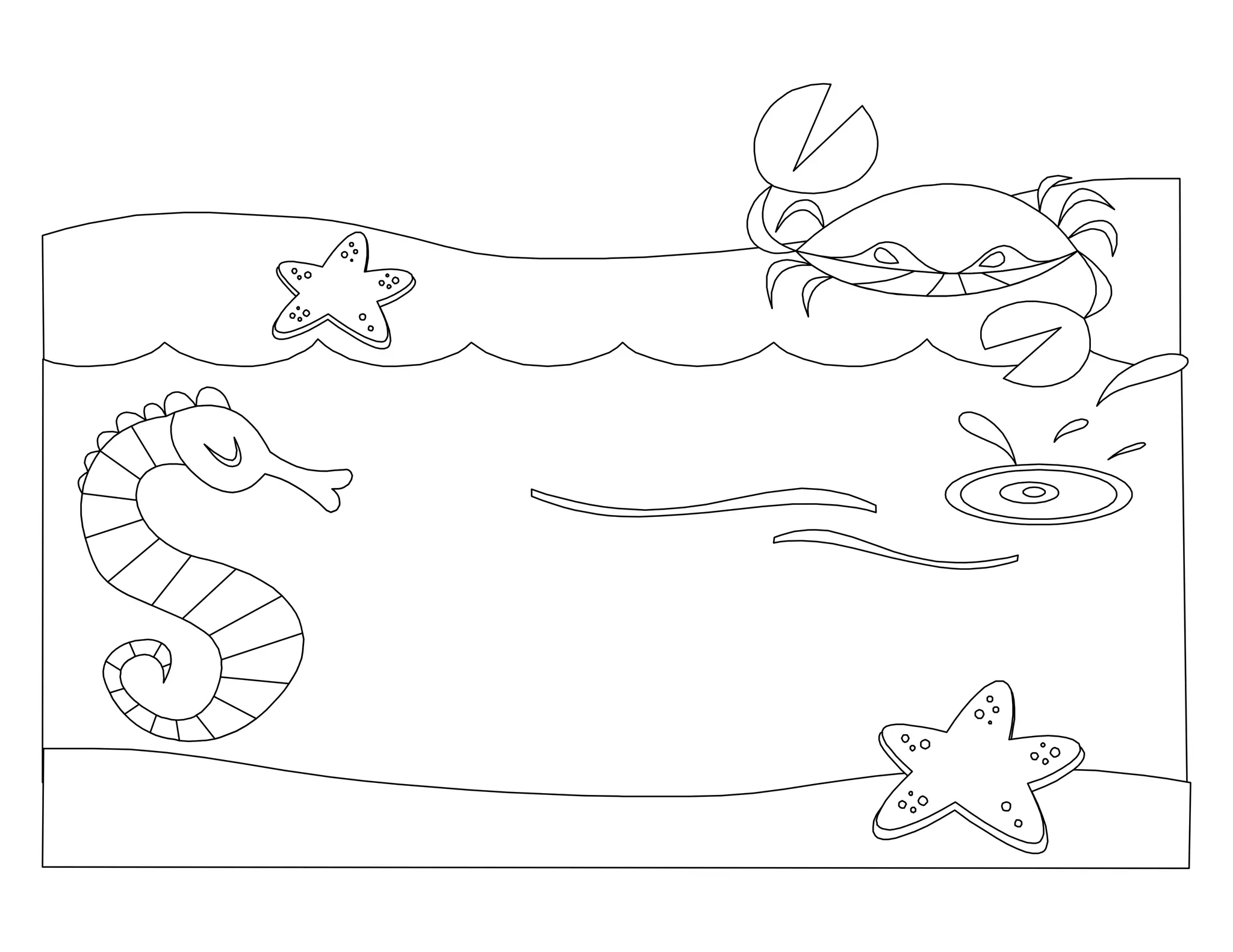 Aquatic Animals Coloring Book | PPT