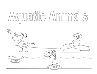 Aquatic Animals Coloring Book | PPT