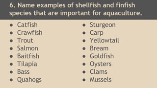 Aquatic biotechnology Chapter 10 | PPT