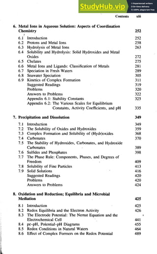 Aquatic Chemistry | PDF