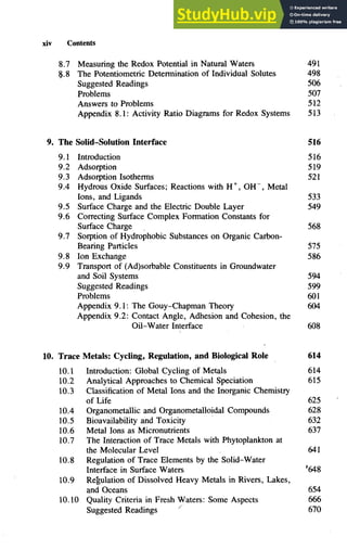 Aquatic Chemistry | PDF