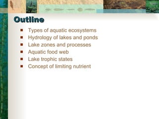 Aquatic ecology 101 | PPT