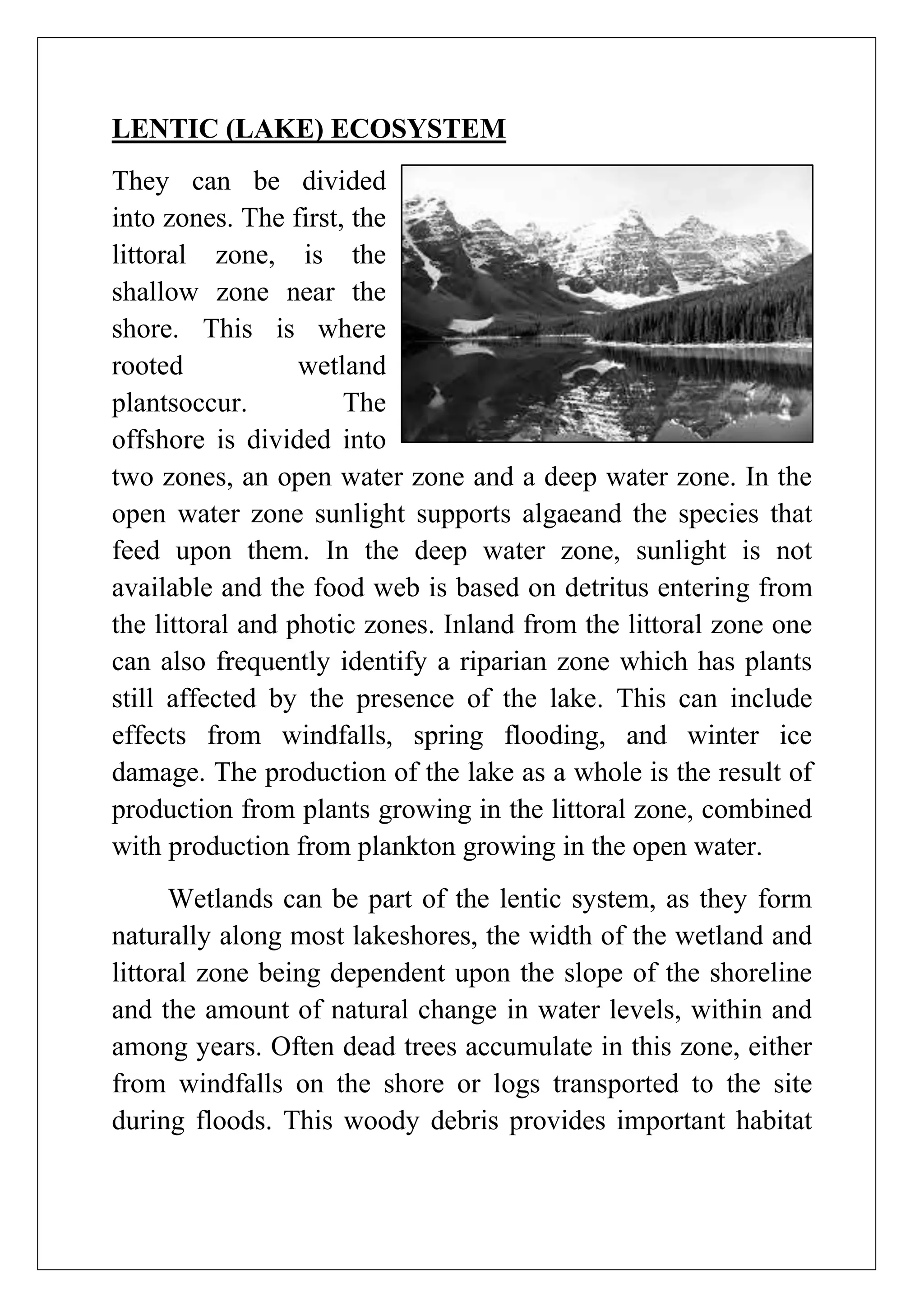Aquatic ecosystem | DOCX