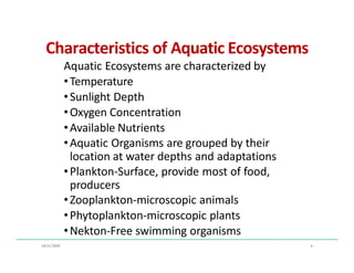 Types Of Aquatic Ecosystems And Their Adaptations – OCZCLN