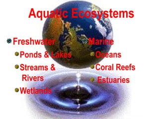 aquatic ecosystems environmental science | PPTX