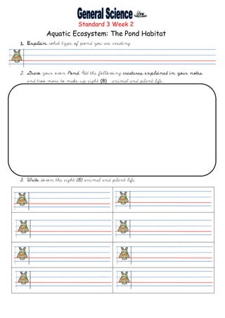 Aquatic Ecosystem Worksheet | PDF | Biological Sciences | Science