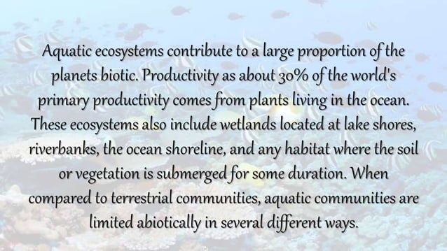 Aquatic management | PPT