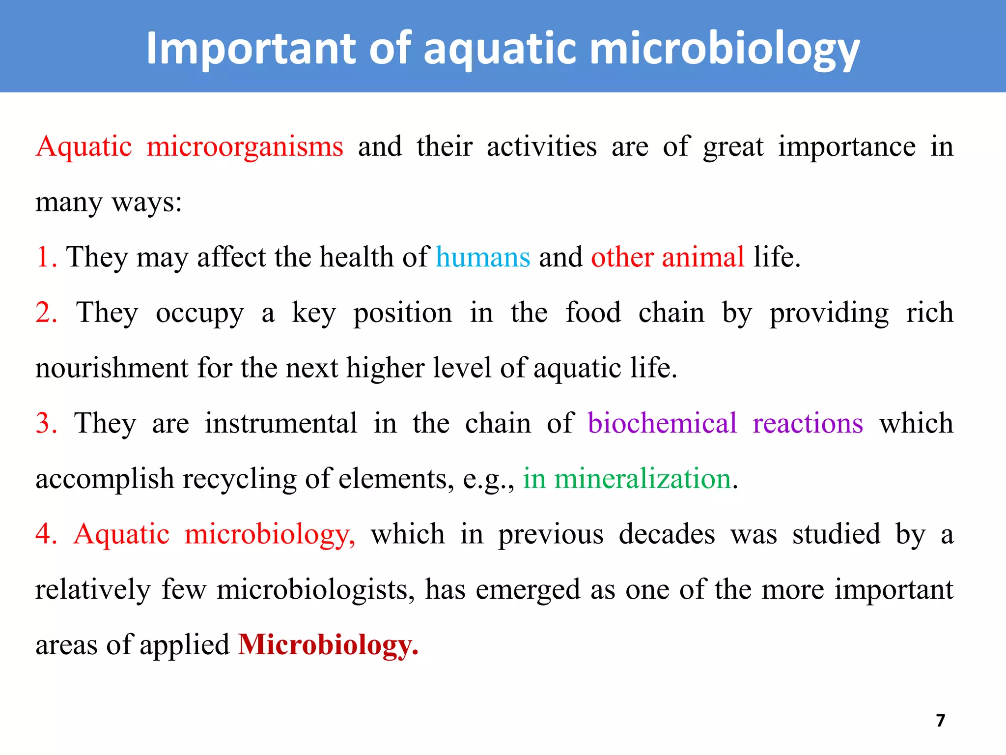 Aquatic microbiology | PPTX