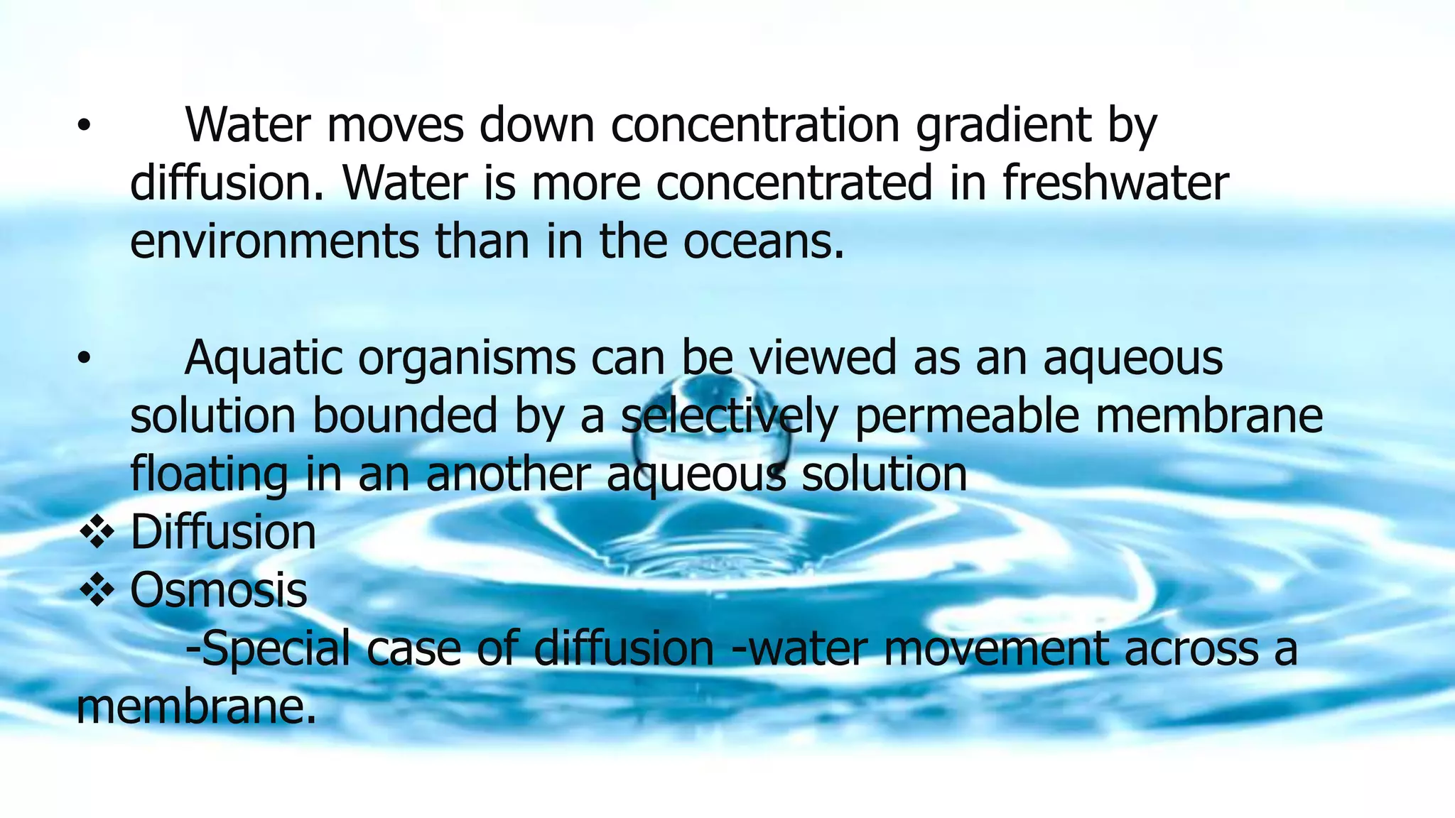 Aquatic movements & Water Movement between Soil and Plant | PPT