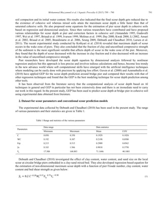 Scour prediction at bridge piers in cohesive bed using gene expression programming | PDF ...