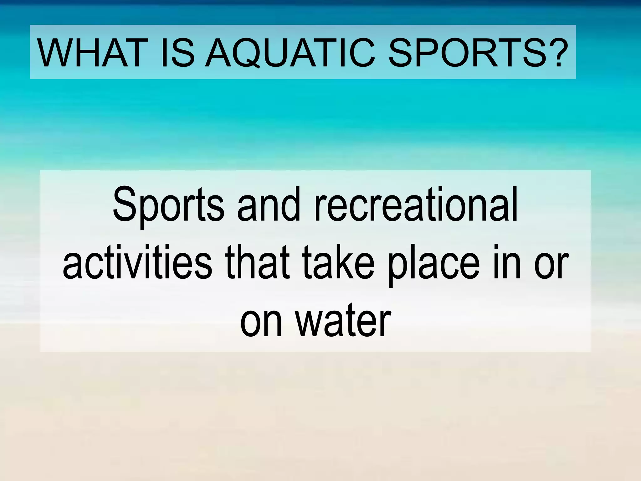 Aquatics | PPTX